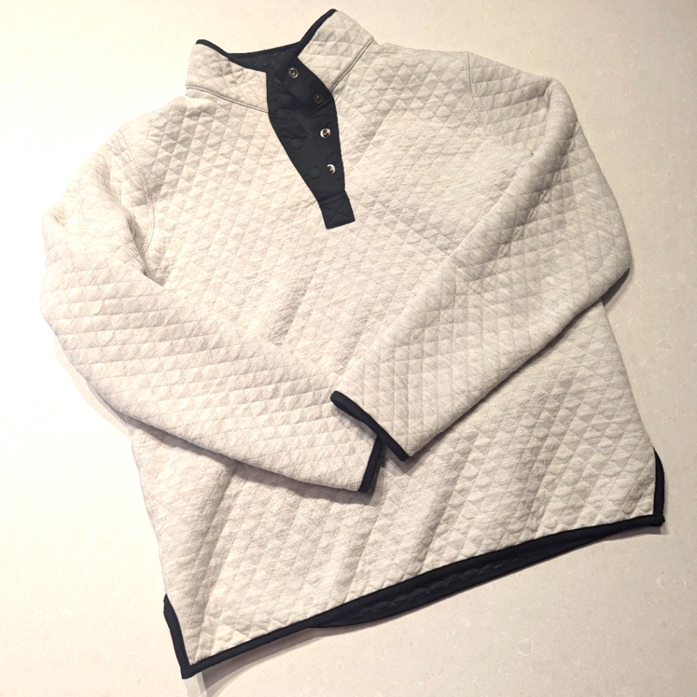 Marine Layer Quilted Snap Pullover - Gem